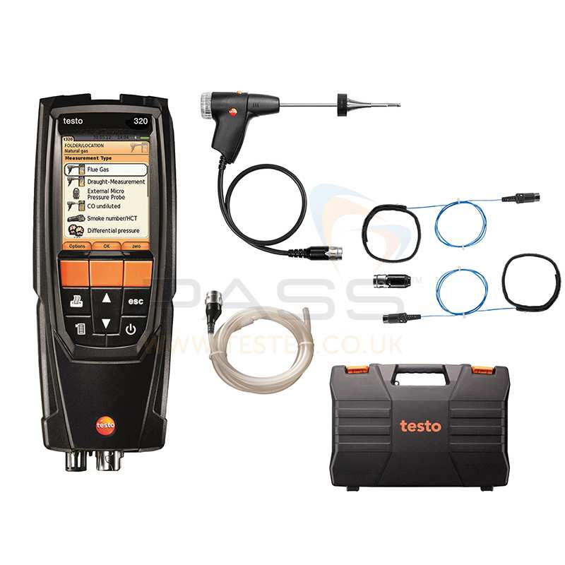 Testo 320 Flue Gas Analyser with Bluetooth (Advanced Set) – Rehgal
